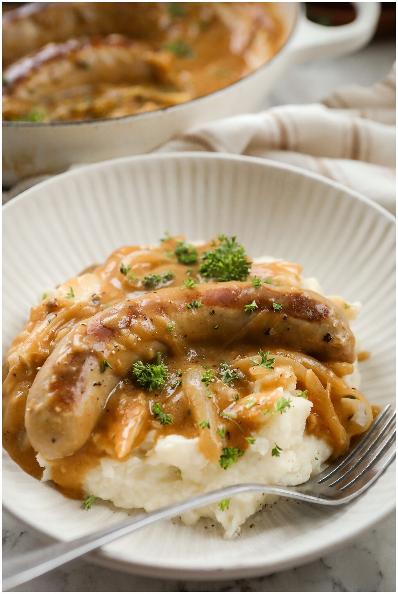 Irish Bangers and Mash recipe - Sugar Maple Farmhouse