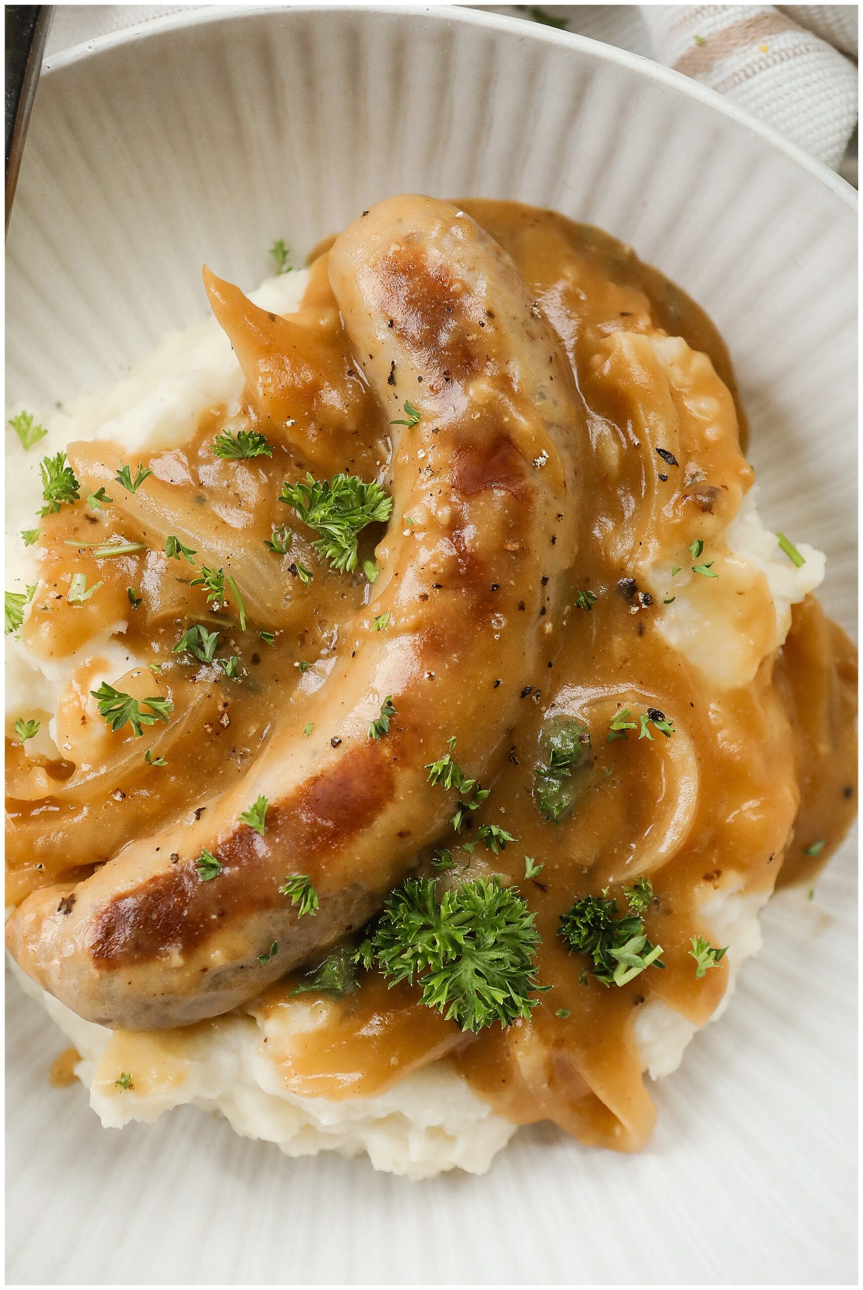 Irish Bangers and Mash recipe - Sugar Maple Farmhouse