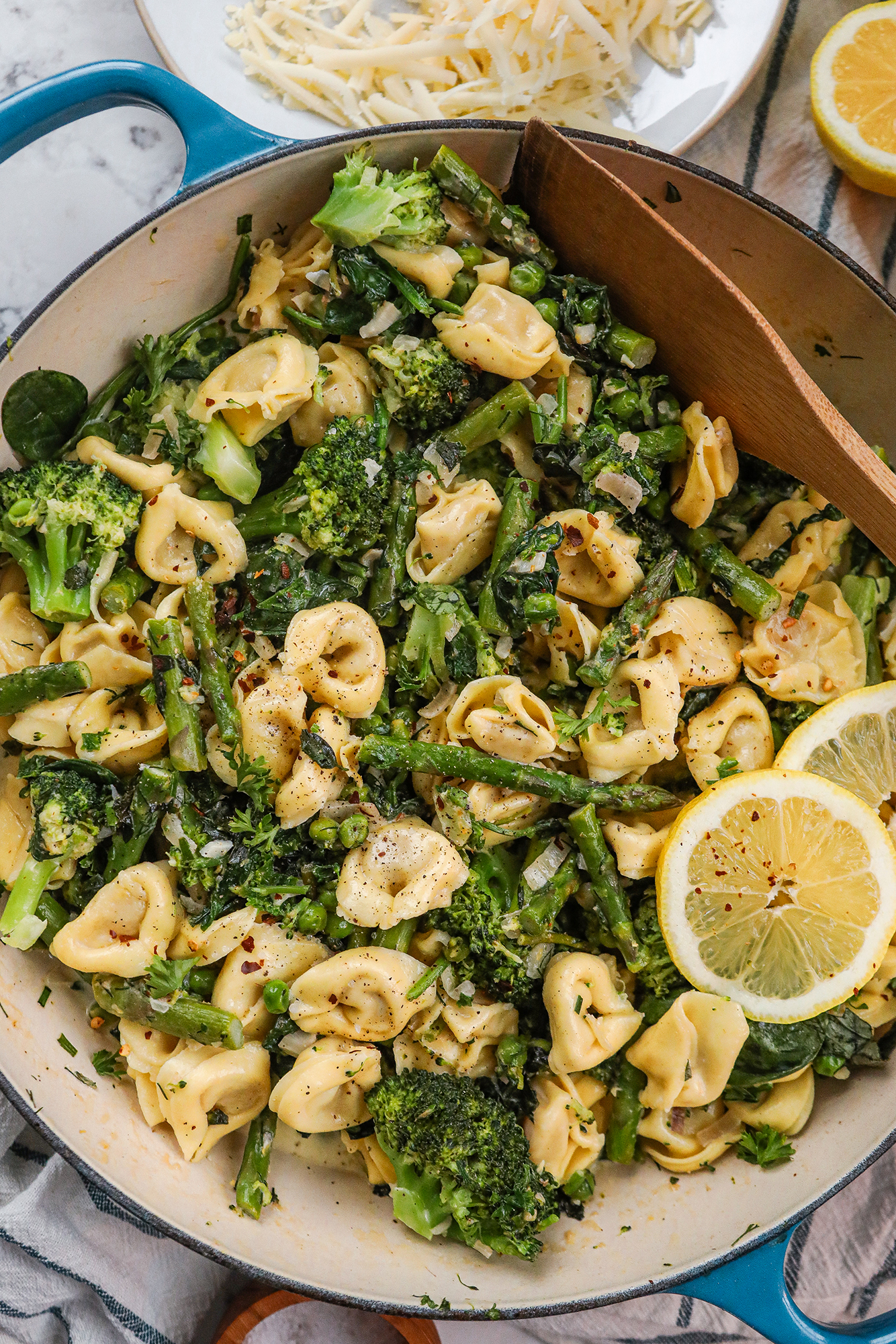 Creamy Spring Vegetable Tortellini Primavera