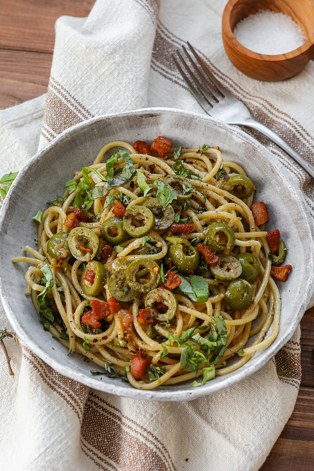 Green Olive Pasta recipe