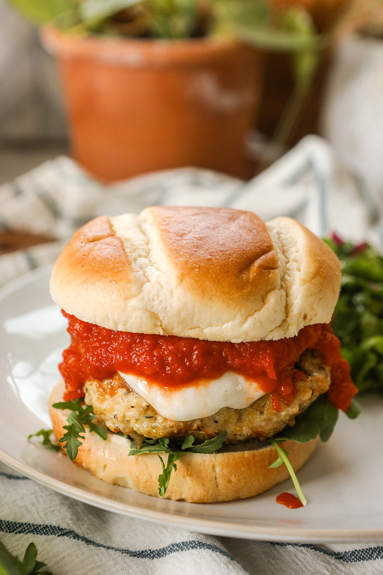 Parmesan Chicken Burger recipe - Sugar Maple Farmhouse