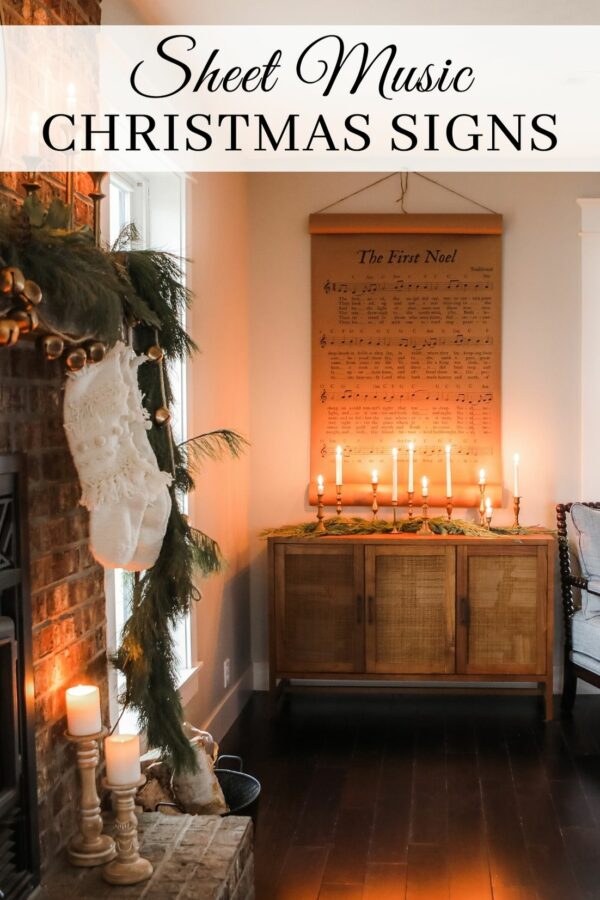 Sheet music Christmas signs - Sugar Maple Farmhouse