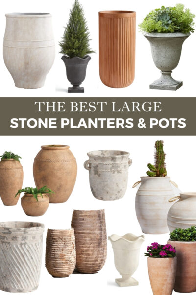 The best large stone planters - Sugar Maple Farmhouse