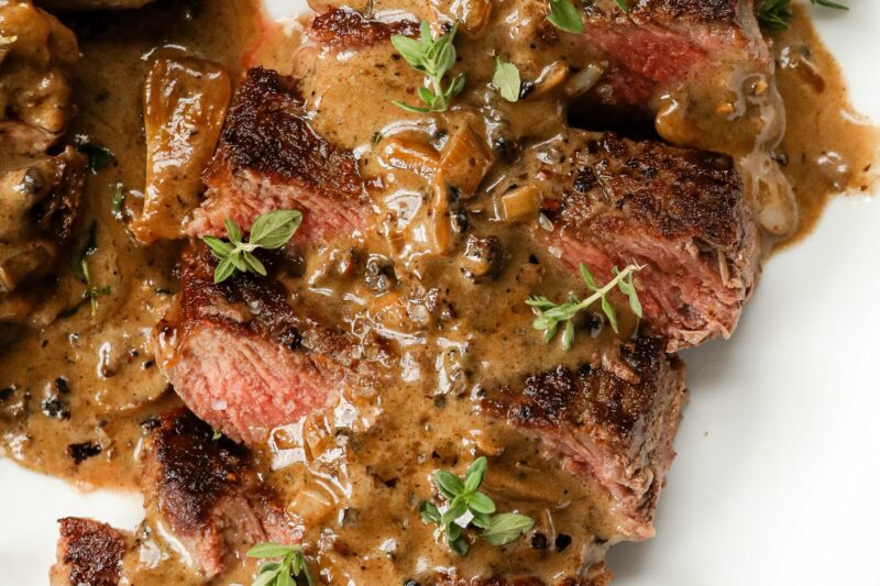 Classic Steak Au Poivre recipe
